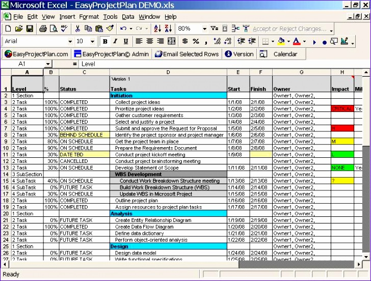 10 Project Management Calendar Template Excel Excel Templates