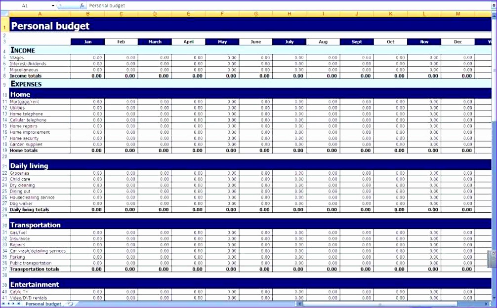 Hoa Budget Template Excel Hoa Budget Template Excel