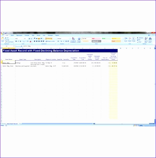 7 Depreciation Template Excel Excel Templates Excel Templates 7 Depreciation Template Excel Excel Templates Excel Templates