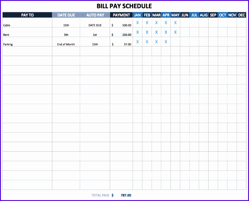 9 Excel Payment Schedule Template Excel Templates 9 Excel Payment Schedule Template Excel Templates