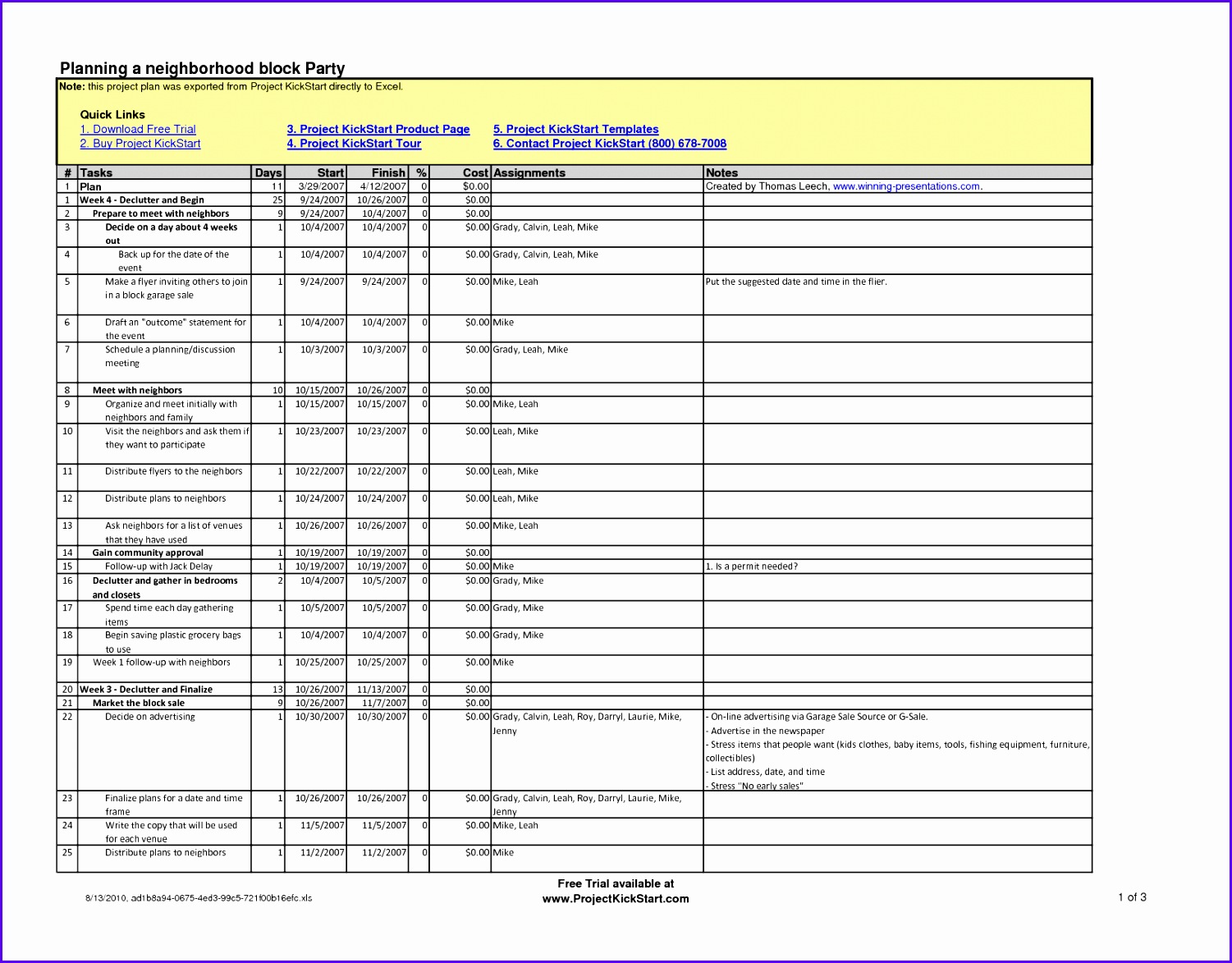 7 Excel Implementation Plan Template Excel Templates