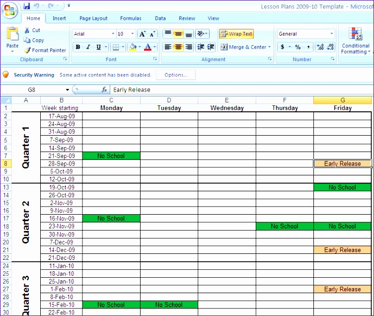 9 Lesson Plan Template Excel Excel Templates