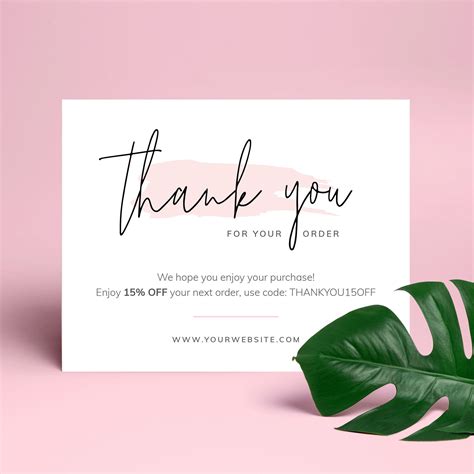 Business Thank You Card Template - Excel Templates - Excel Templates
